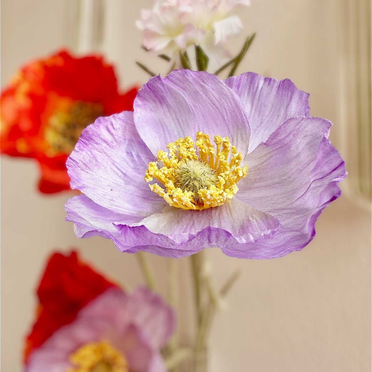 Bouquet de fleurs en soie colorées – 12 fleurs éternelles inspirées de ...