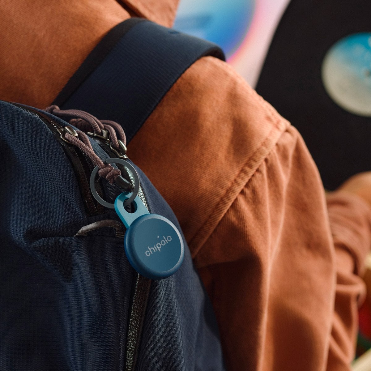 Porte-clé connecté tracker GPS Chipolo LOOP - Localisateur Bluetooth ...